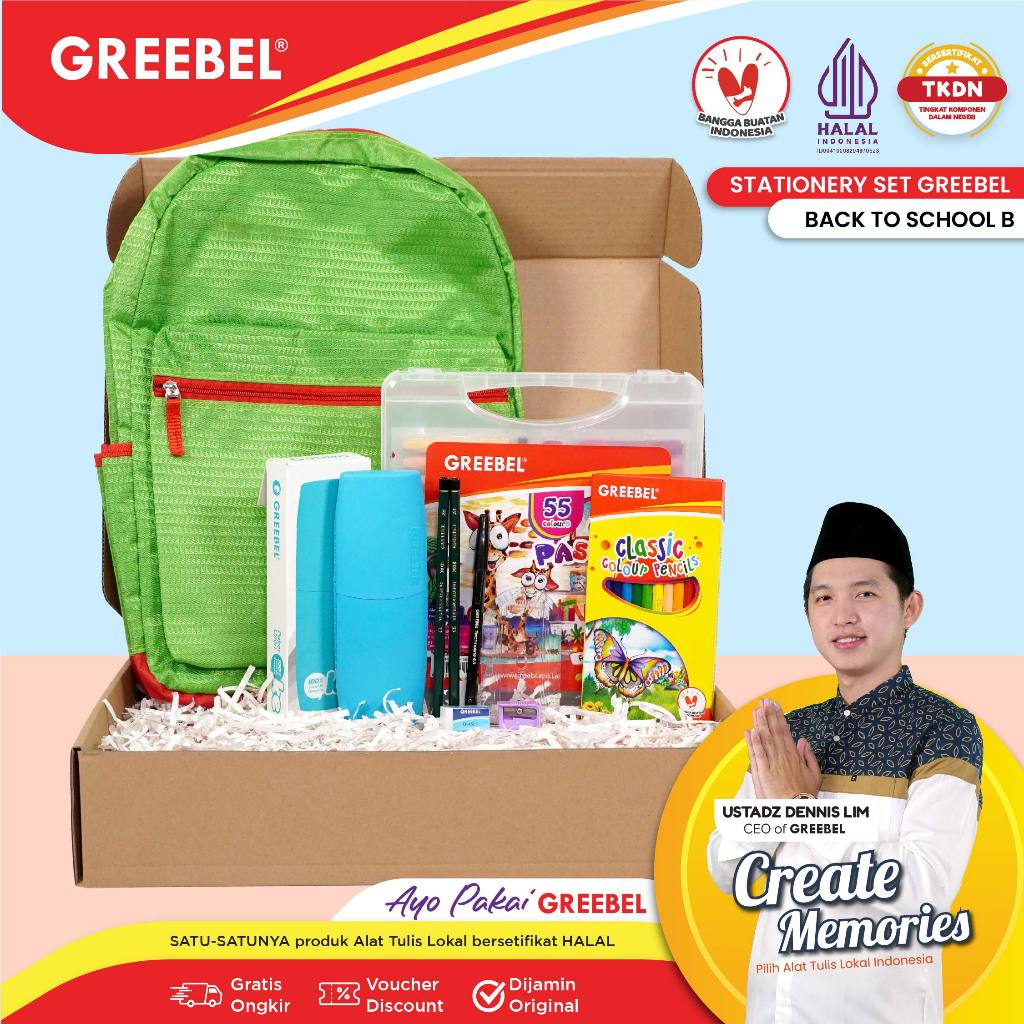 Jual PAKET GREEBEL BACK TO SCHOOL B / Stationary / Stationery Set alat ...