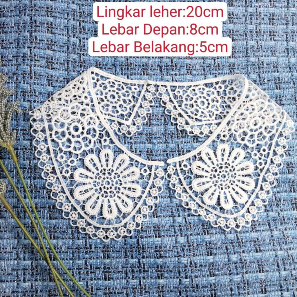 Jual Kerah Dijahit Renda Bunga2 Lucu | Shopee Indonesia