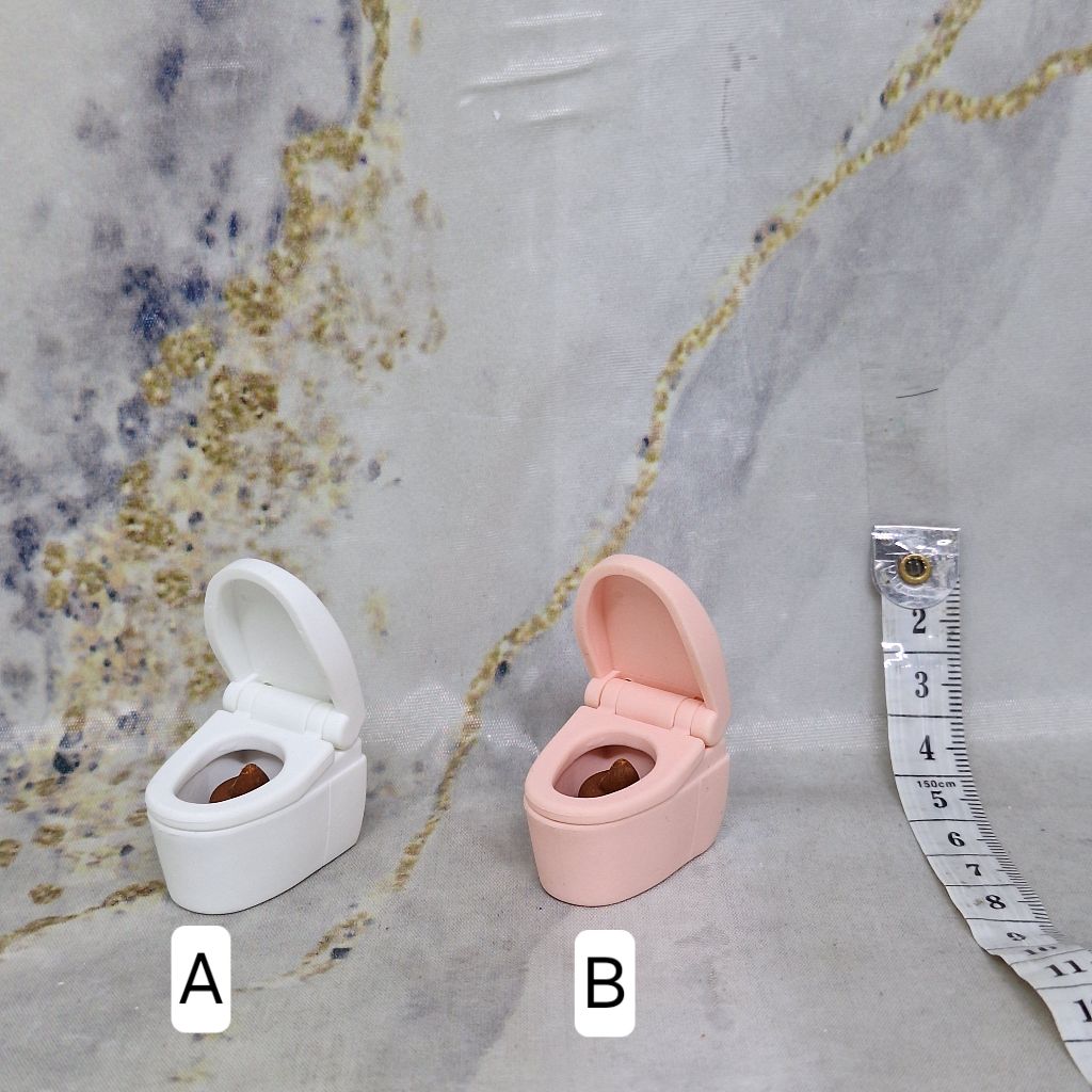 Jual Miniatur Toilet Poop Poo Kloset Duduk White Pink Rubber Gashapon ...