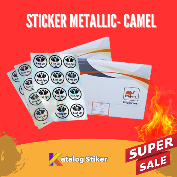Jual Sticker Silver Vinyl Laser - Metallic Sticker Silver Camel Print ...