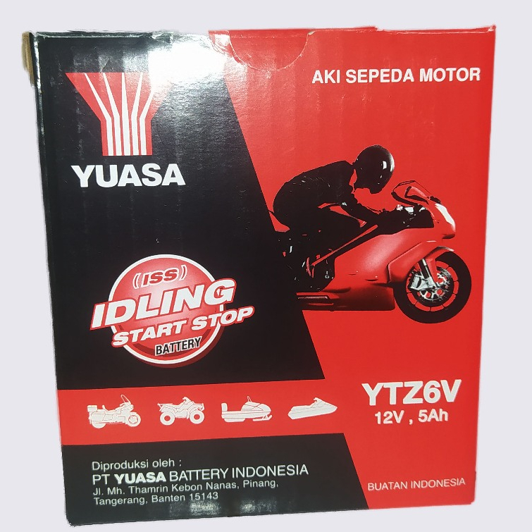 Jual Aki Sepeda Motor YUASA YTZ6V Original | Shopee Indonesia