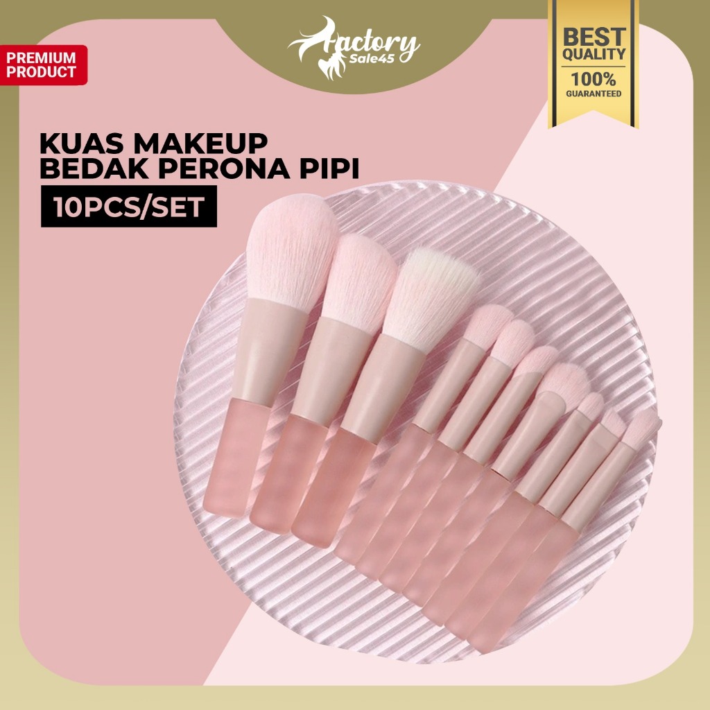 Jual 10PCS/SET Kuas Makeup Kuas Bedak Perona Pipi Foundation Kosmetik ...