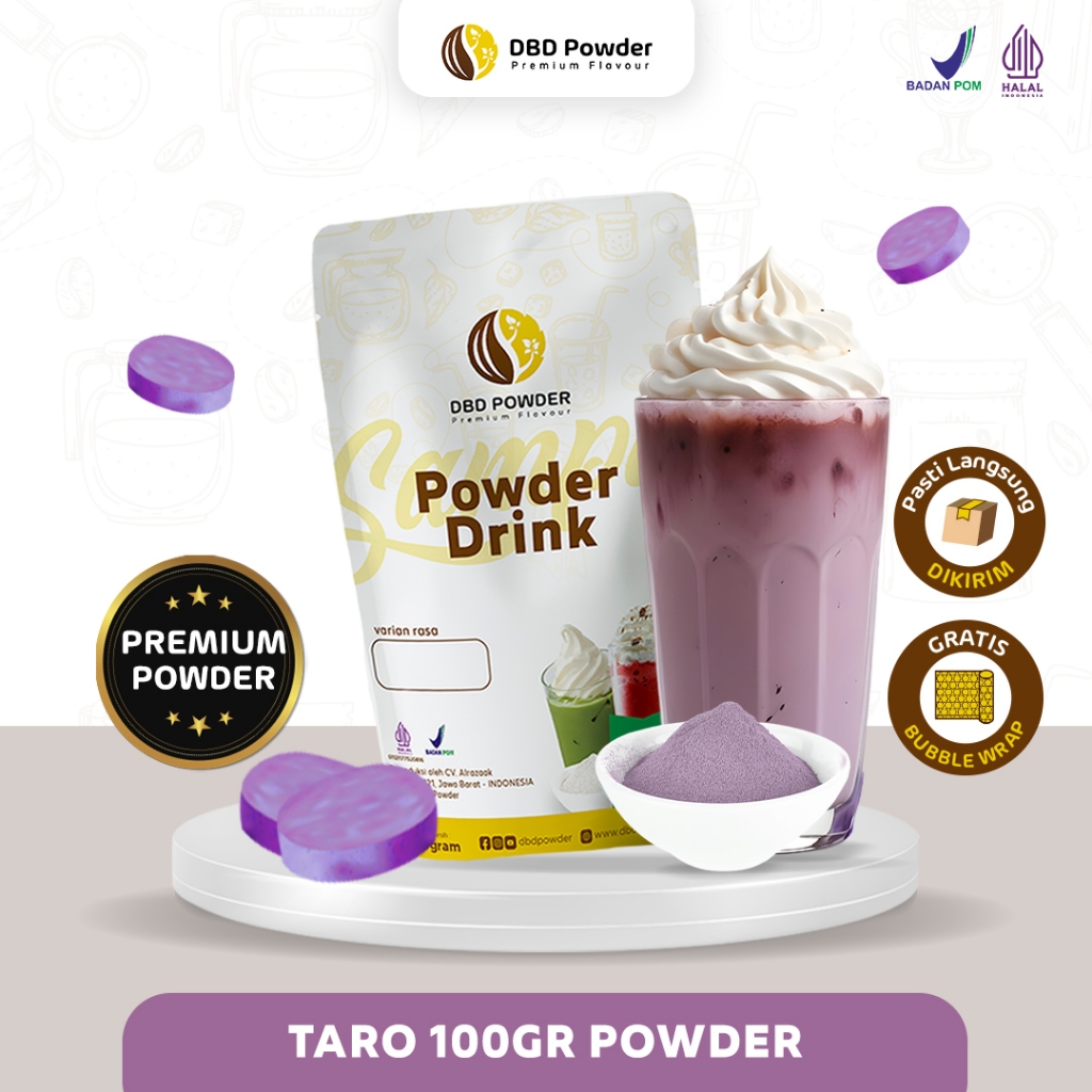 Jual Sample Bubuk Minuman Taro 100 Gram - Sample Powder Taro 100 Gram ...