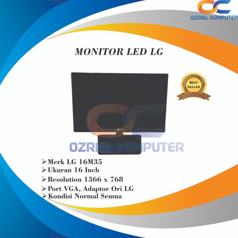 Jual Monitor LED LG 16 inci 16M35AA Widescreen m T3N2 | Shopee Indonesia