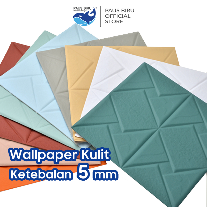 Jual Paus Biru - Wallpaper Sticker Foam Motif Diamond Bahan Kulit ...