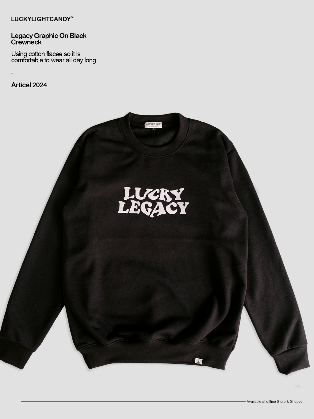 Jual Lucky Light Candy - Legacy Graphic ( Black / Crewneck ) | Shopee ...