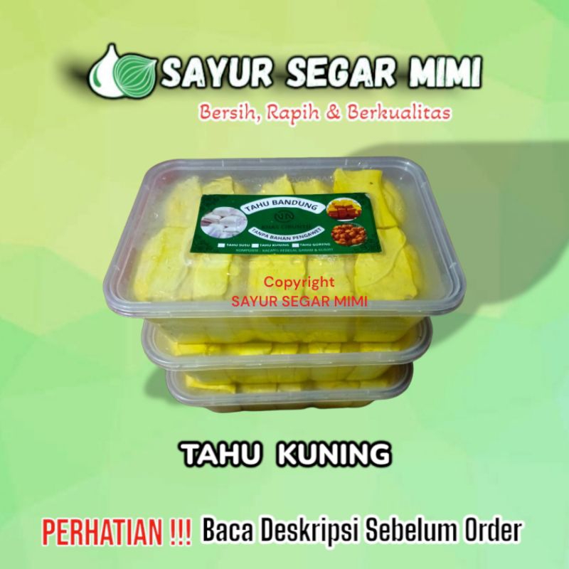 Jual Tahu Kuning Bandung 1Box isi 10tahu - Sayur Segar Mimi | Shopee ...