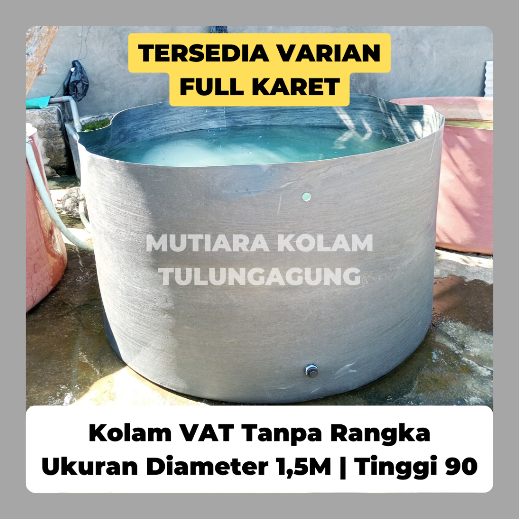Jual KOLAM IKAN BULAT DIAMETER 1,5 METER TINGGI 90 CM | TANDON AIR ...