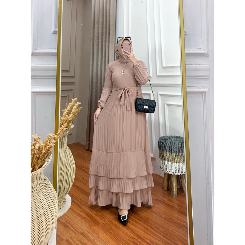 Jual Gamis Model Fashion Plisket Crenkle Airflow Ruffle Dress Terbaru ...