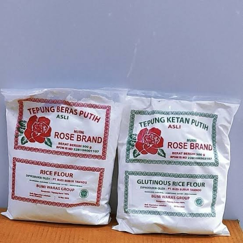 Jual TEPUNG BERAS/KETAN PUTIH ROSE BRAND 500GR ( 1 PCS ) | Shopee Indonesia