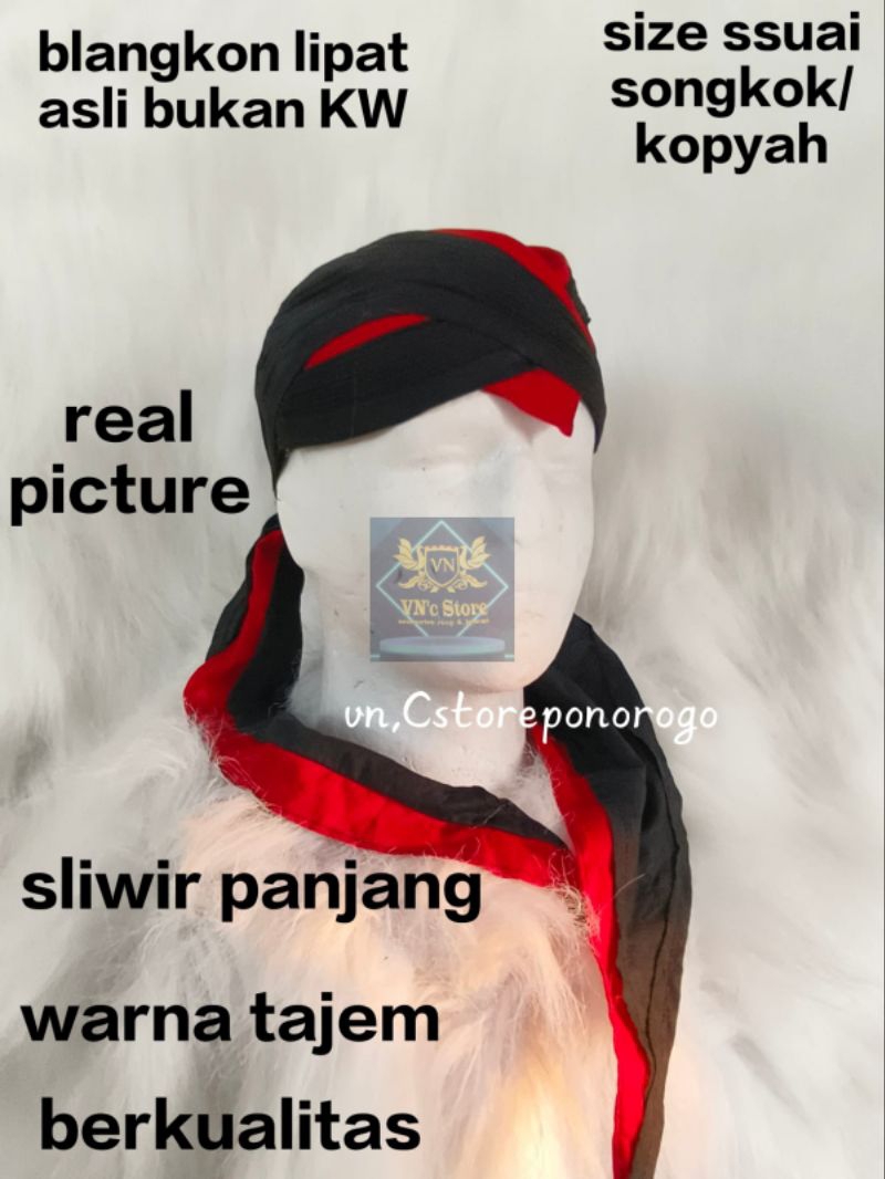 Jual BLANGKON LIPAT ASLI LIS MERAH / BLANGKON / SONGKOK / KOPYAH ...