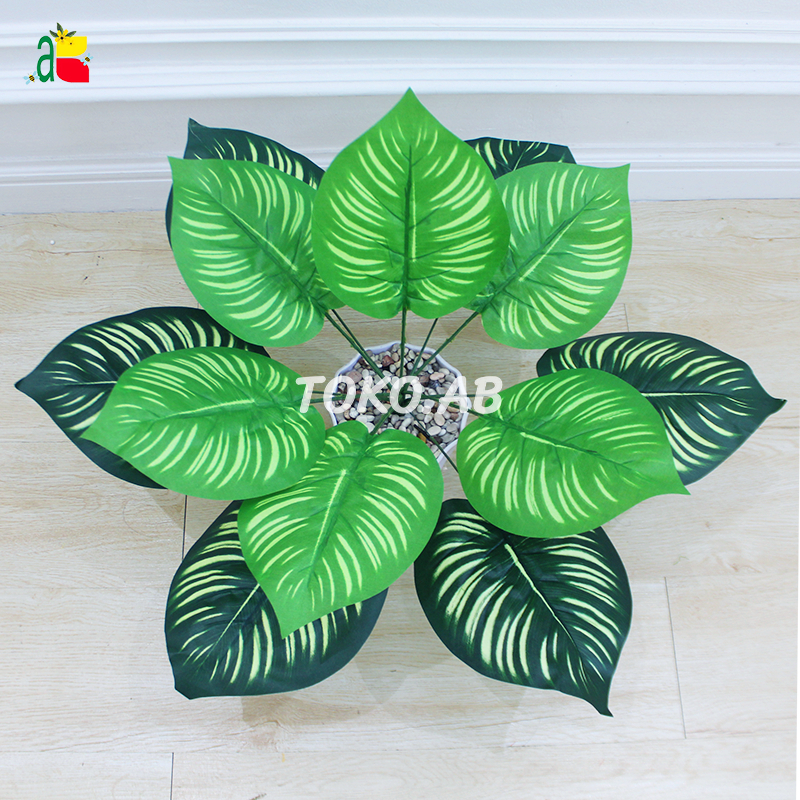 Jual TANAMAN HIAS PLASTIK DAUN KELADI ZEBRA B8240 BUNGA ARTIFICIAL ...