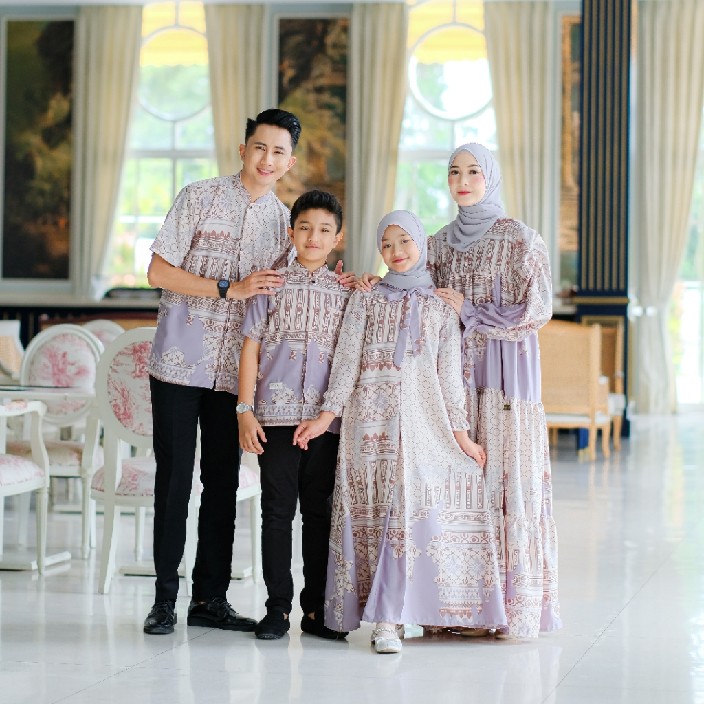 Jual Gamis Couple Keluarga Marhaba Series Cream | Set Gamis Koko ...