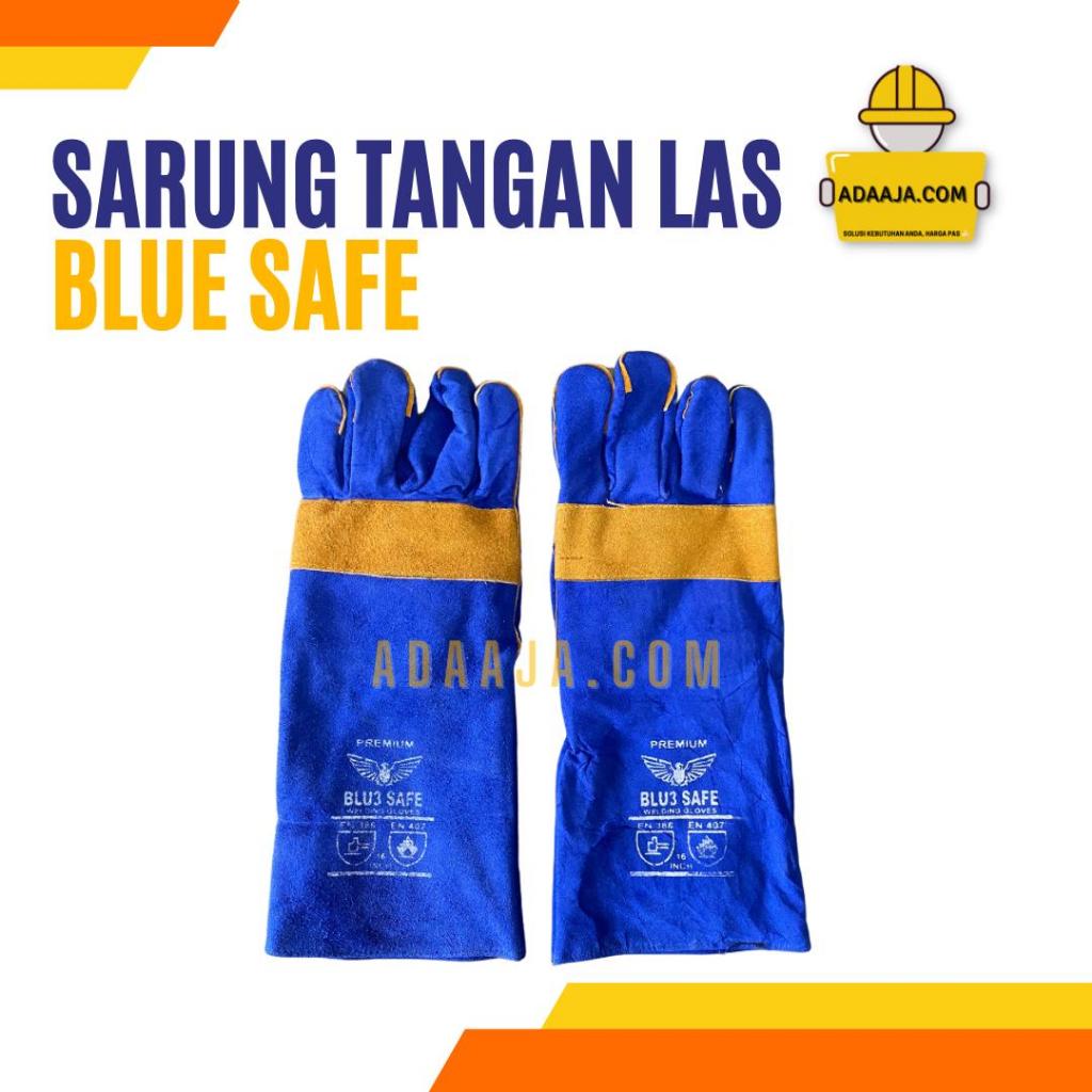 Jual Sarung Tangan Kulit Las Biru 16" Welding Leather Glove Premium 16 ...