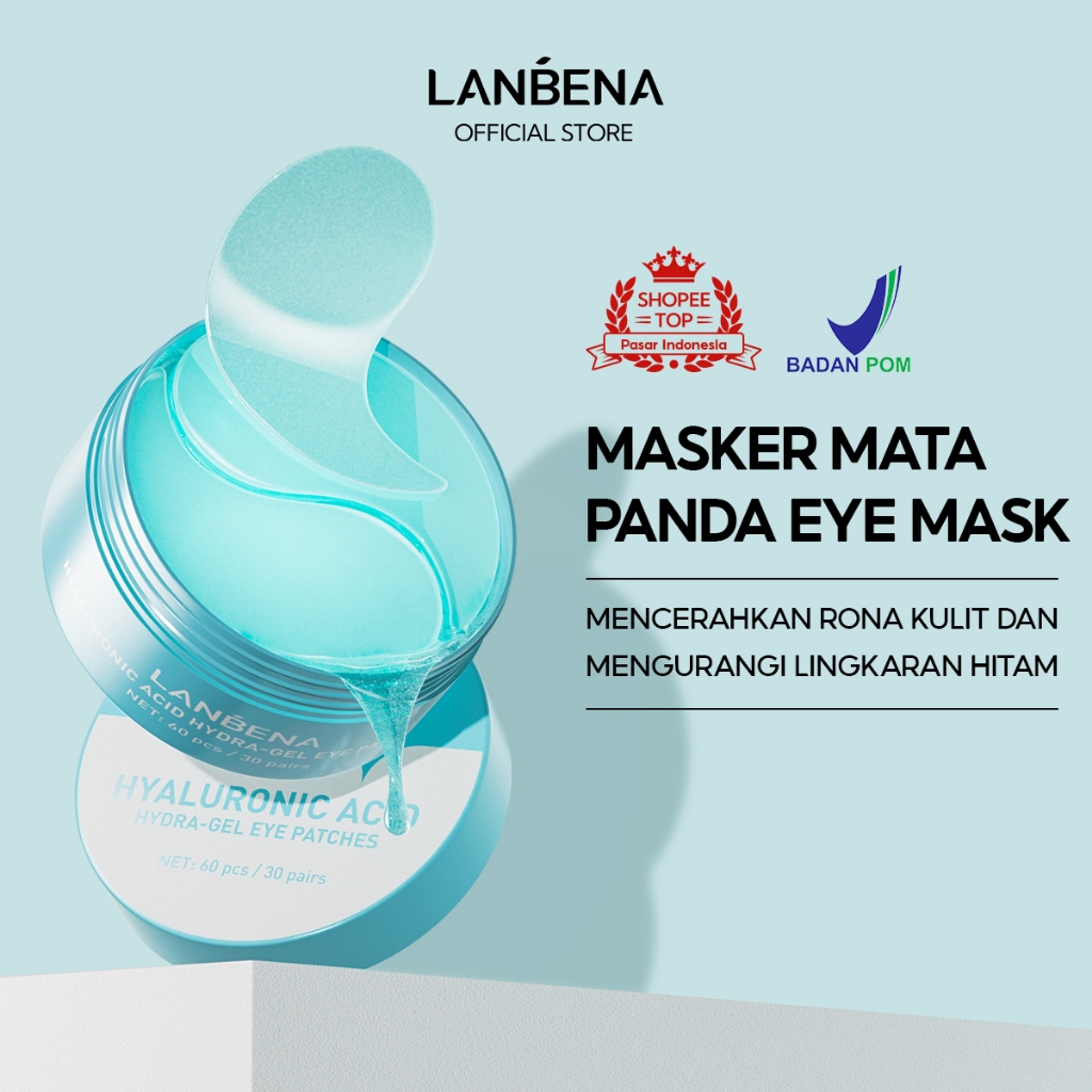 Jual [BPOM] LANBENA Hyaluronic Acid Hydra-gel Eye Mask/Patches - Masker ...