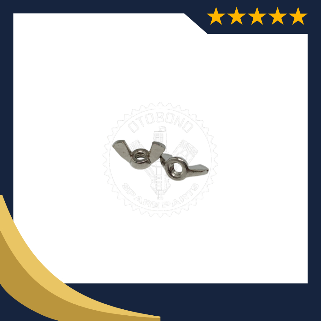 Jual Mur Kuping Ukuran 1/4 Inchi Bahan Stainles Steel Warna Silver Wing ...