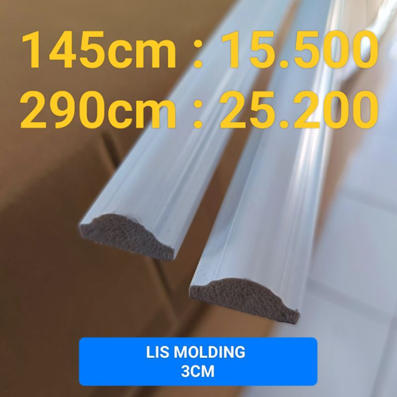 Jual MOLDING PVC 3CM PANJANG 3M / LIS MOLDING PVC PREMIUM (PARTAI ...