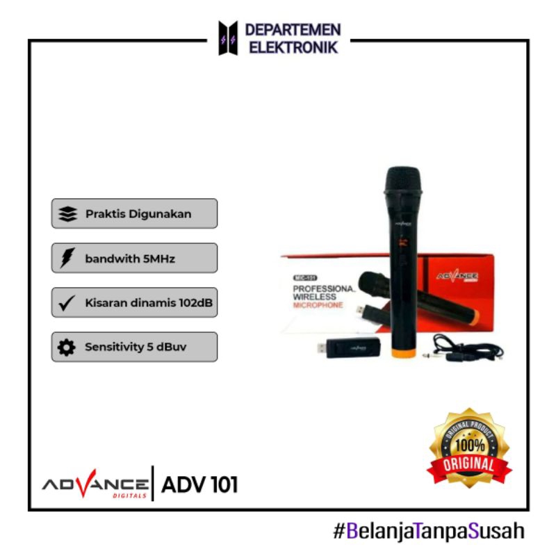Jual Mic Wireless Advance 101 Wireless Tanpa Kabel | Shopee Indonesia