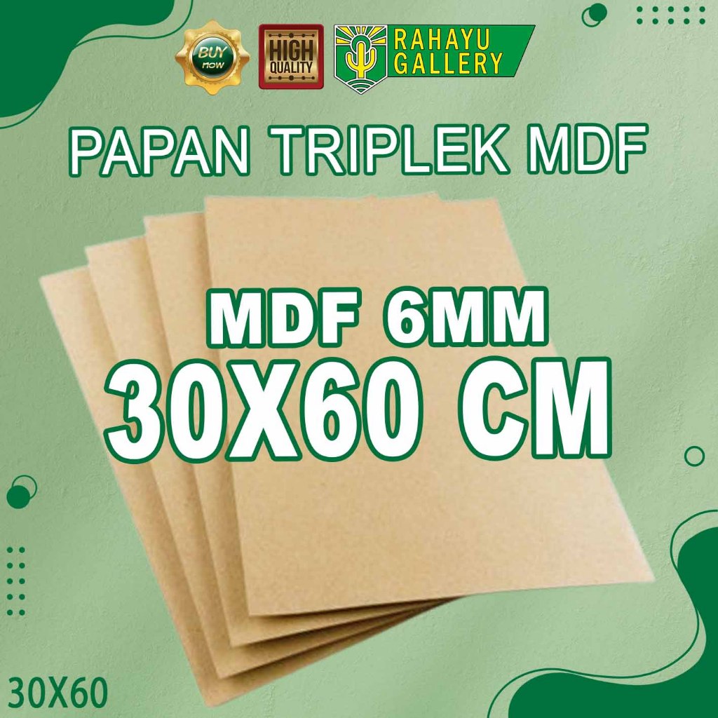Jual Triplek MDF / Papan MDF Potongan Size 30x60cm 6mm | Shopee Indonesia