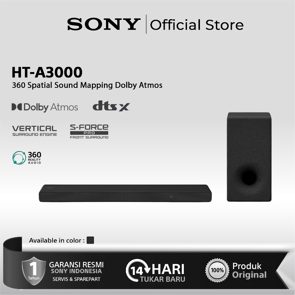Jual Sony HT-A3000 250W 3.1-Channel Dolby Atmos Soundbar | Shopee Indonesia