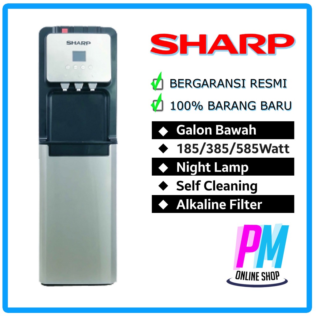 Jual WATER DISPENSER SHARP SWD-88EHL-SL BOTTOM LOADING SHARP DISPENSER ...