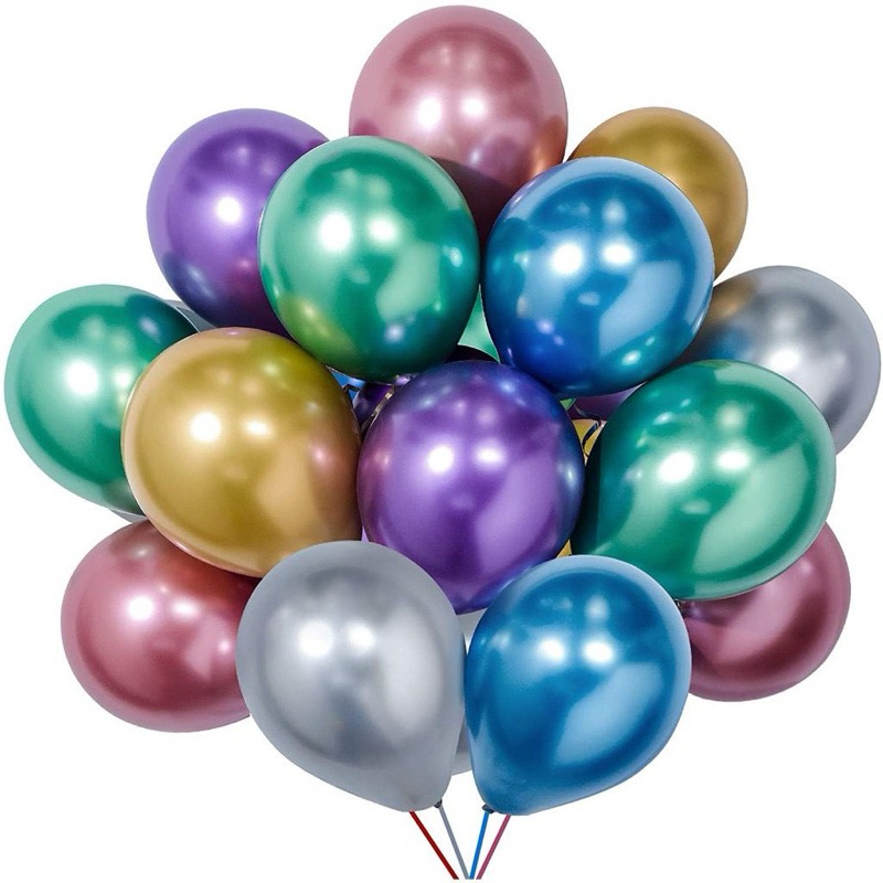 Jual Balon Latex Metalik Chrome 12 inch SATUAN / Balon chrome Dekorasi ...