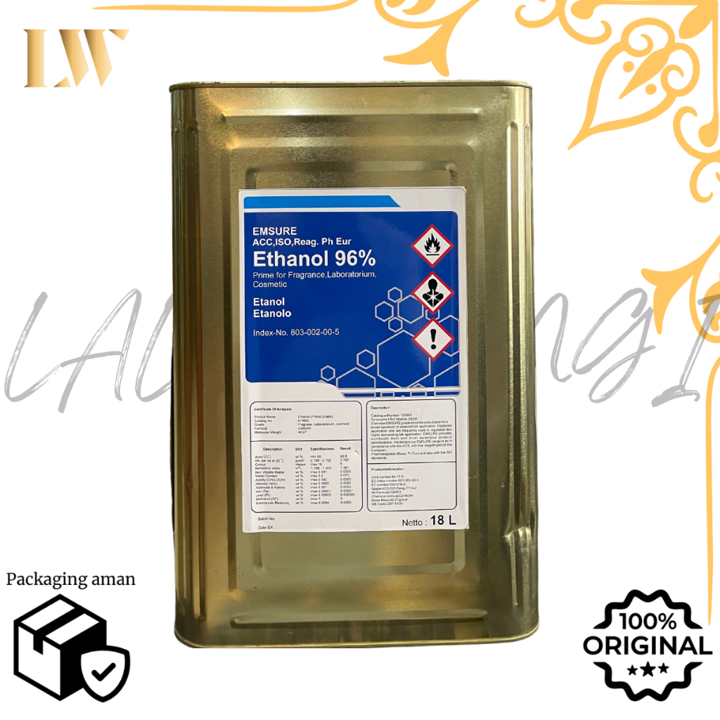 Jual Ethanol EMSURE 96% For Fragrance, Laboratorium, Cosmetic | Shopee ...