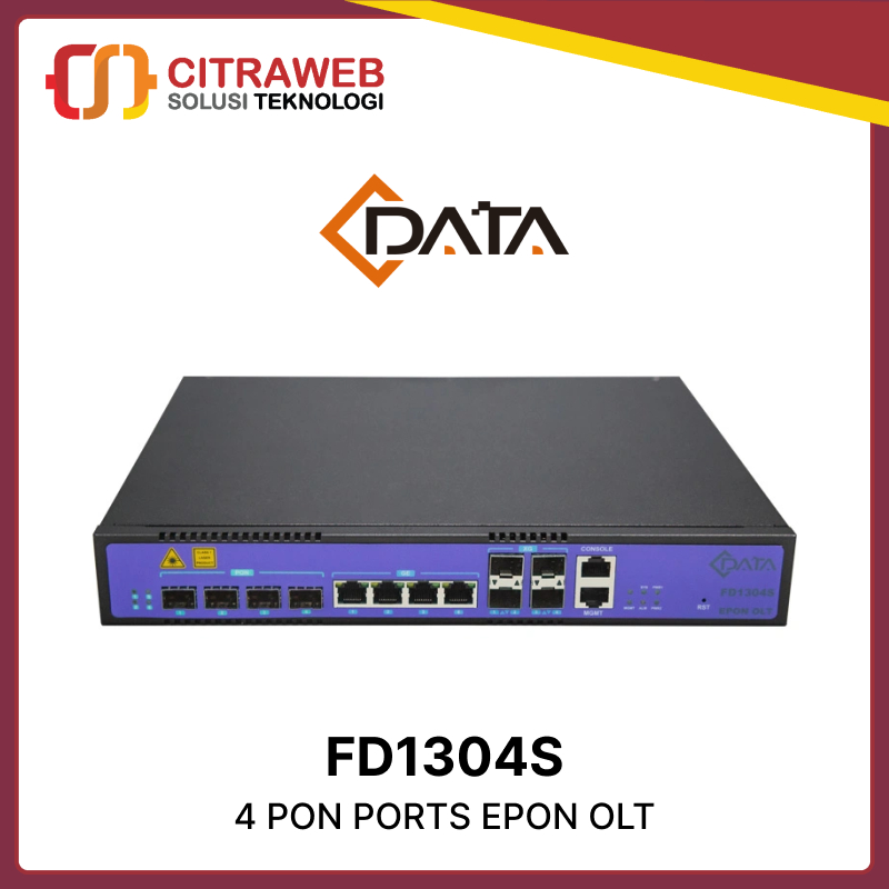 Jual C-DATA EPON OLT FD1304S 4PON 4GE 4SFP+ cdata FD1304S uplink 4xge 4sfp+ 1:64 20km | Shopee ...