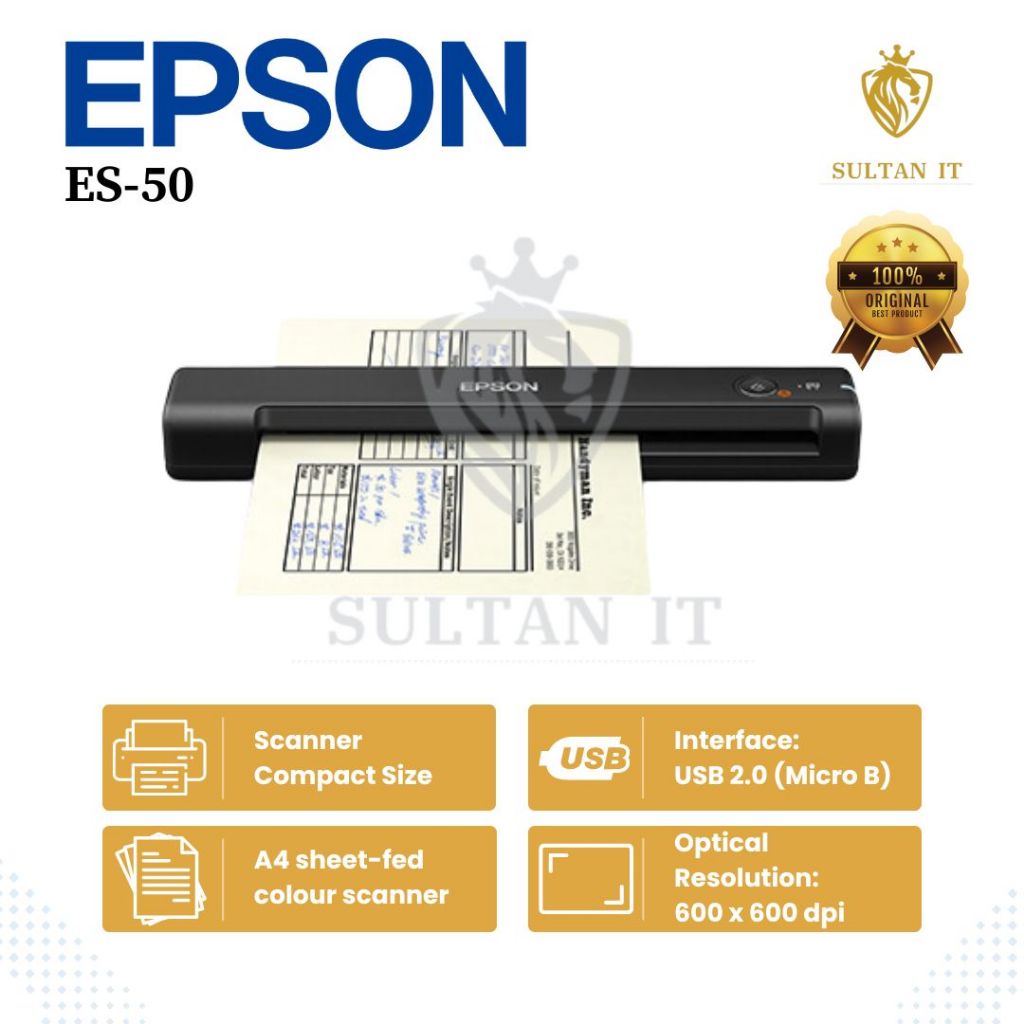 Jual Scanner Epson WorkForce ES-50 Portable Sheetfed - ES50 | Shopee Indonesia