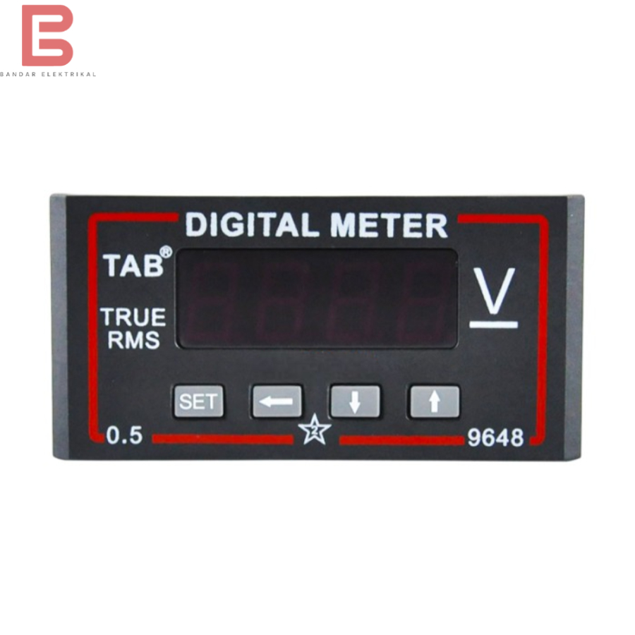 Jual Voltmeter Digital DC 0 - 600V 96 x 48 mm TAB Volt Meter ...
