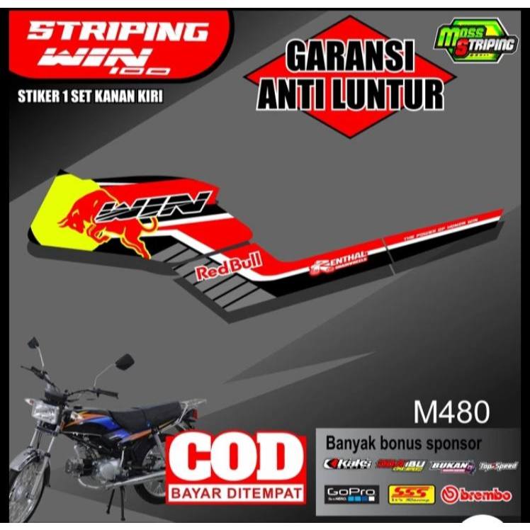 Jual Stiker Striping motor Honda Win 100 kode M480 - Sticker Setiker ...