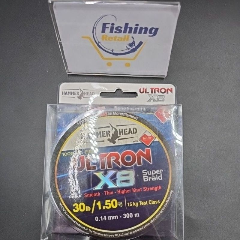 Jual Hammer Head ULTRON X8 Super PE (Moss Green) 300M - PE#1.5 (30LB) | Shopee Indonesia