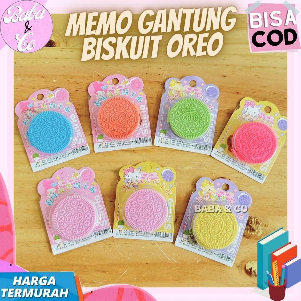 Jual MEMO GANTUNG OREO NOTEBOOK MINI BISKUIT OREO LUCU UNIK GANTUNGAN ...