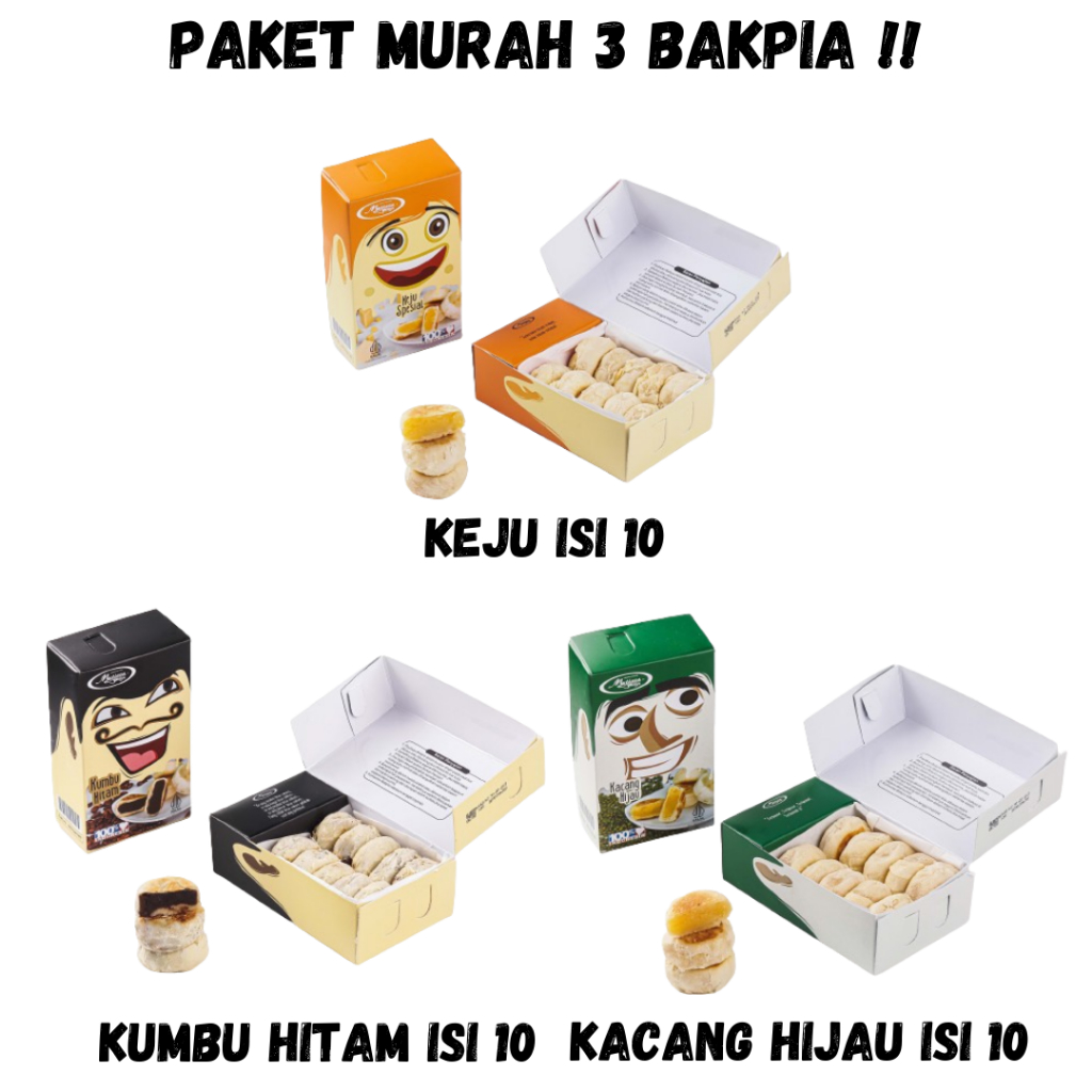 Jual Paket Murah Bakpia Mutiara isi 10 (Keju, Kacang Hijau & Kumbu ...