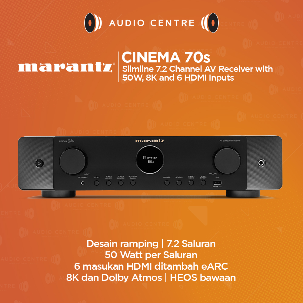 Jual Marantz 70s Cinema 70s 70 s Slimline 7.2 channel 50-watts-per-channel Dolby Atmos DTS:X and ...
