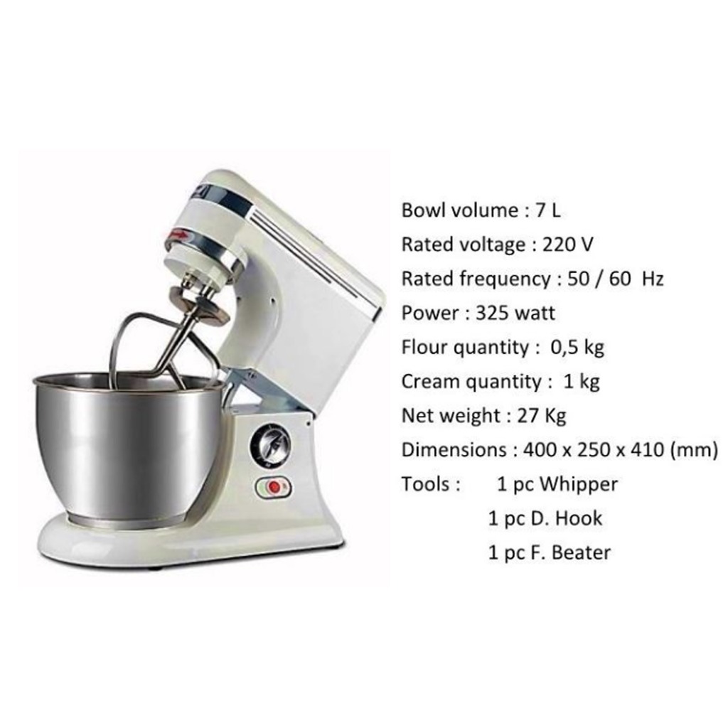 Jual QMAX QM-7L Planetary Mixer - Mesin Mixer Roti Kue Mixer tepung ...