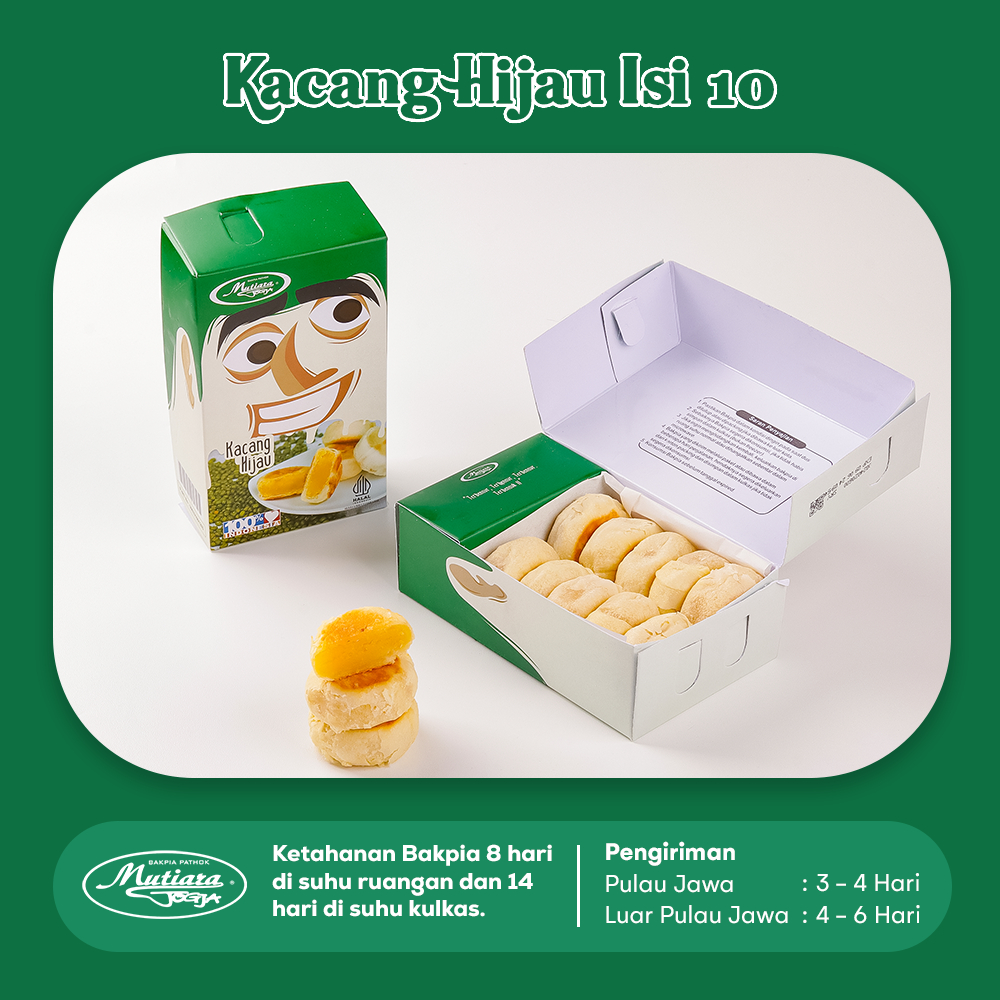 Jual BAKPIA MUTIARA JOGJA KACANG IJO ISI 10 | Shopee Indonesia