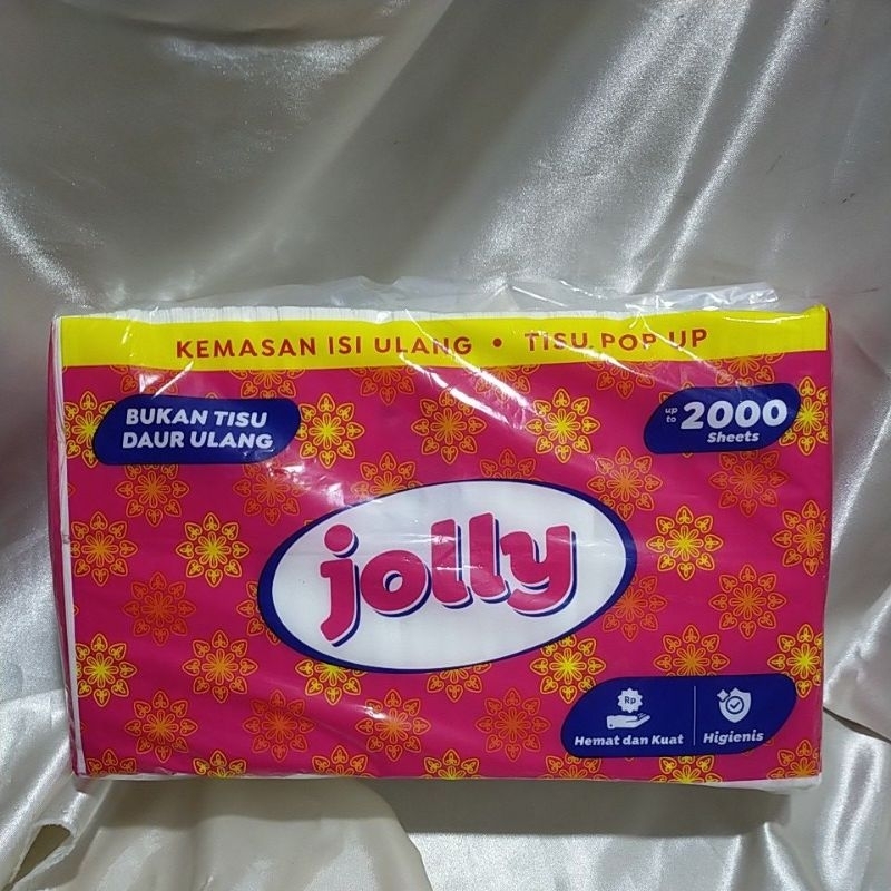 Jual Tisu jolly 1 kg belah 2 / tisue kiloan 1000 gr potong 2 isi ulang ...