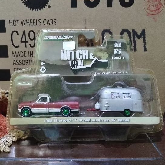 Jual Greenlight 1968 Chevrolet C10 and Airstream 16 Bambi Green ...
