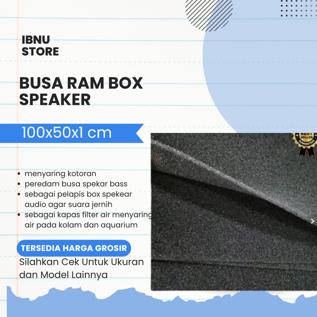 Jual Busa Box Speaker - Spon Box Speaker Anti Air 100x50x1cm | Shopee ...
