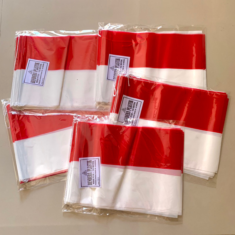 Jual ADFUNFANCY BENDERA PLASTIK MERAH PUTIH BUNGA LILY 1 PAK PER 100 ...
