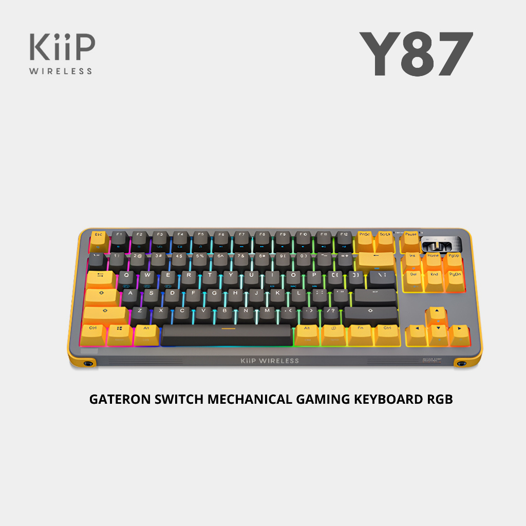 Jual KiiP Y87 Wireless Keyboard Mechanical Gateron Switch Gaming RGB ...