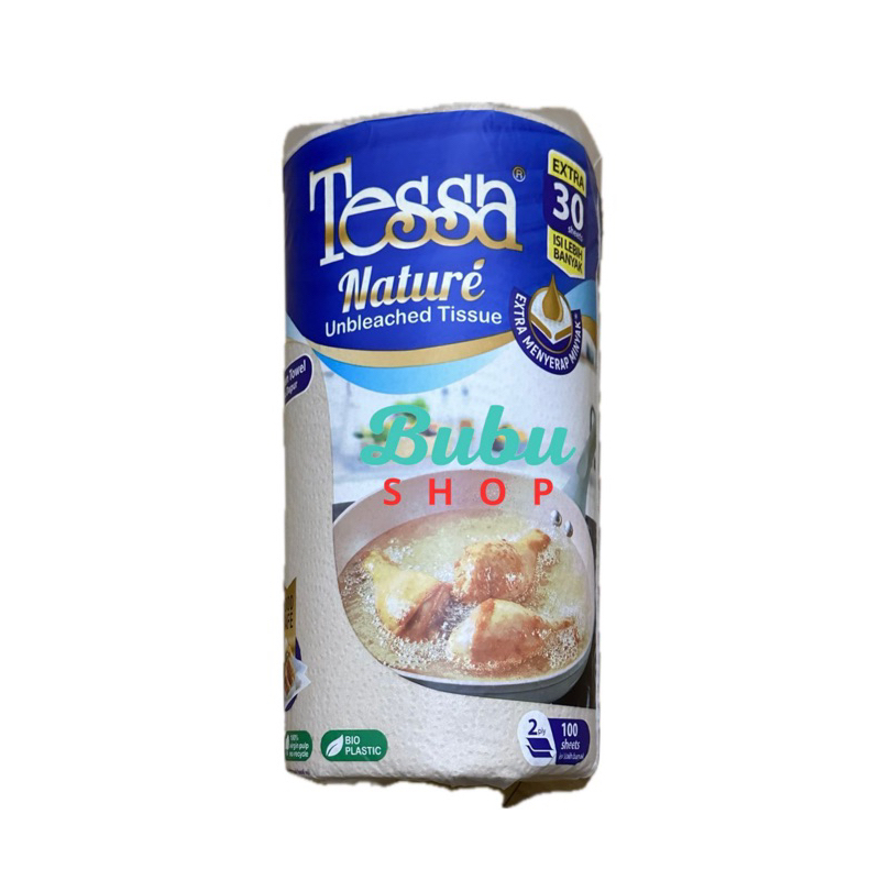 Jual Tissue Tessa Dapur Nature Towel Kitchen coklat Roll isi 100 Sheets ...