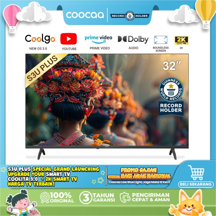 Jual [NEW] COOCAA S3U PLUS Coolita 3.0 - Smart TV - 2K LED - Voice ...