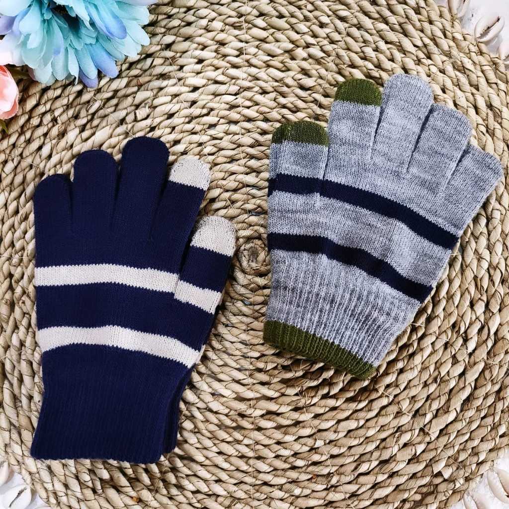 Jual [kaki imut] Gloves / Sarung tangan anak lembut rajut garis ...