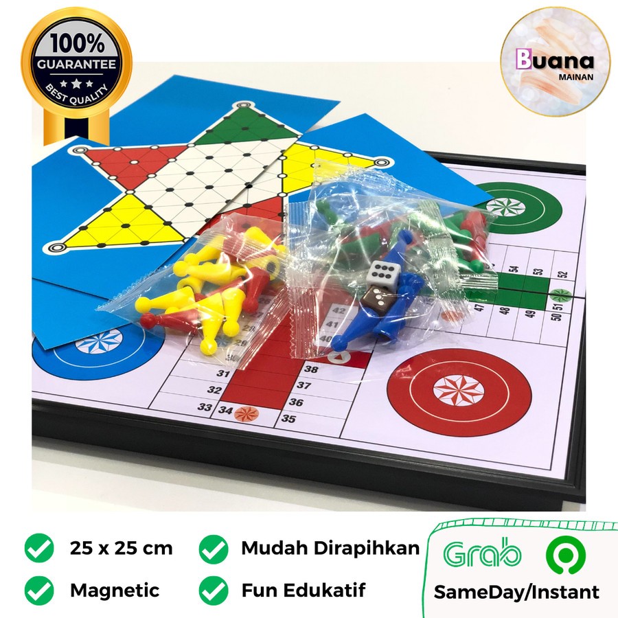 Jual PAPAN MAGNET 3 IN 1 - ULAR TANGGA - HALMA - LUDO Mainan Edukasi ...