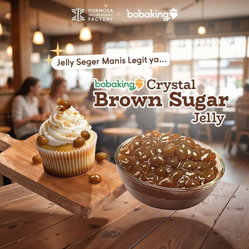 Jual 1 kg Bobaking Crystal Jelly Brown Sugar (topping minuman) | Shopee ...