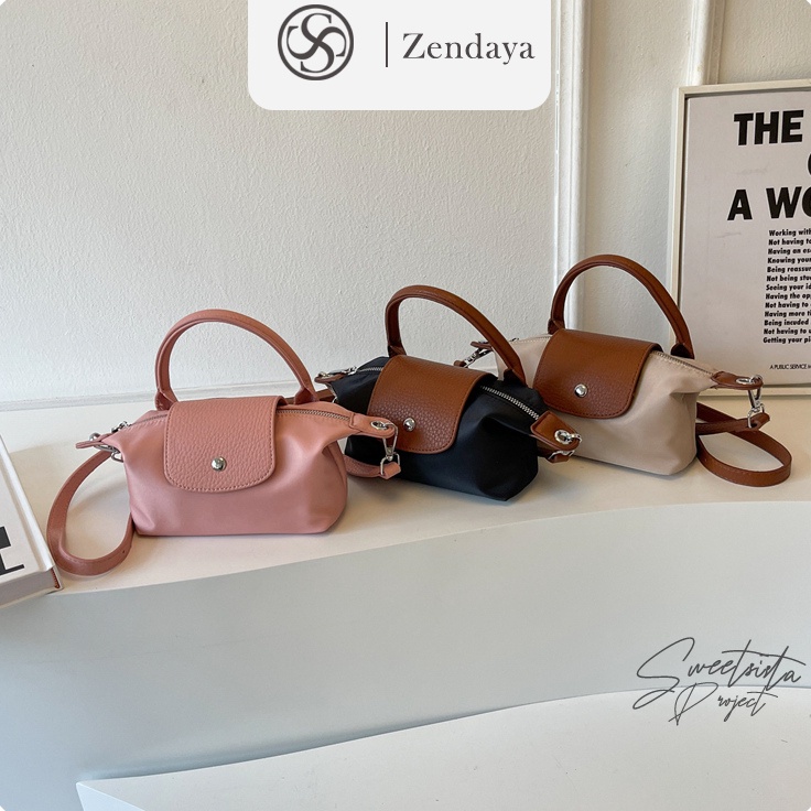 Jual Update Tas selempang mini elegan wanita bahan nylon mini slingbag ...