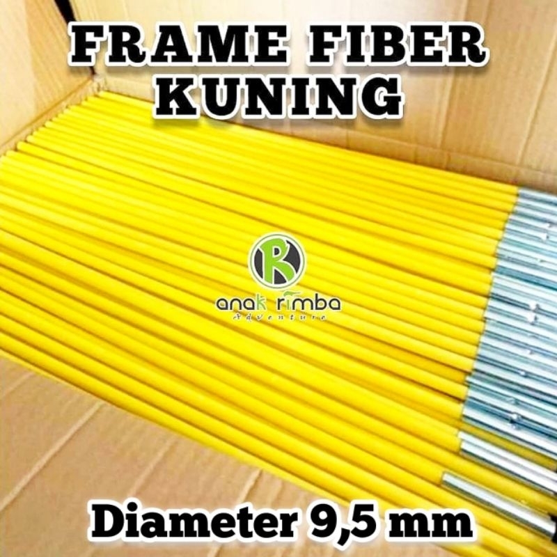 Jual FRAME FIBER 9,5 mm X 60 CM, 56 CM KUNING FRAME FIBER RANGKA TENDA ...