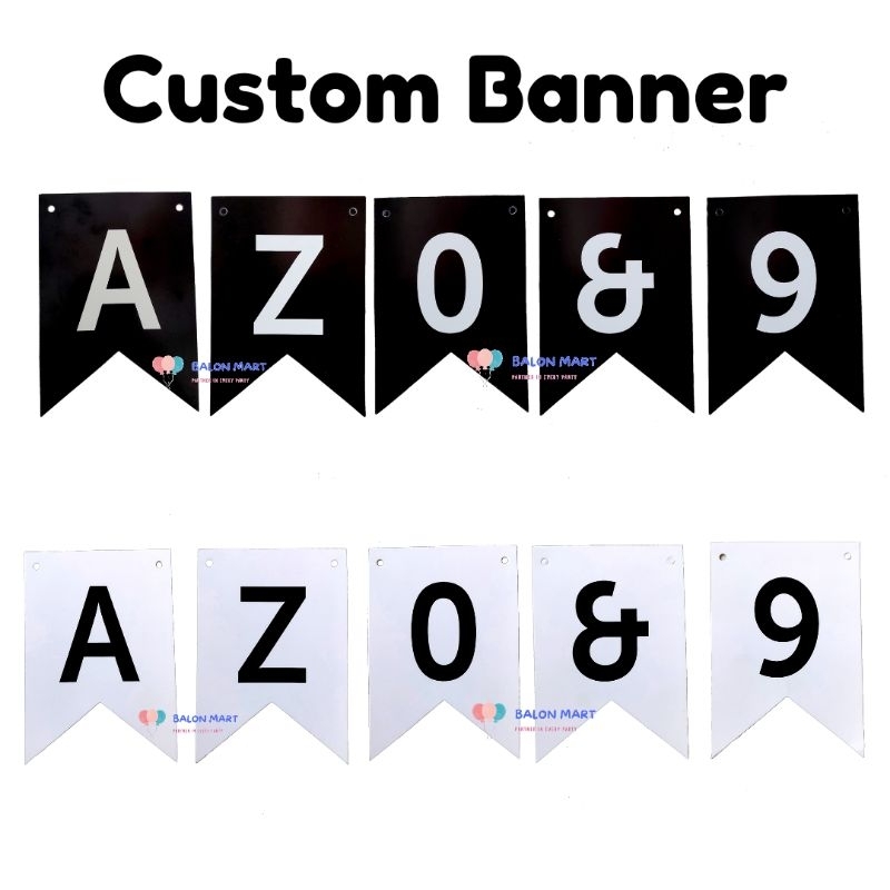 Jual Custom Banner Huruf Segi 5/Bunting Flag (Eid Mubarak/Tedhak Siten ...